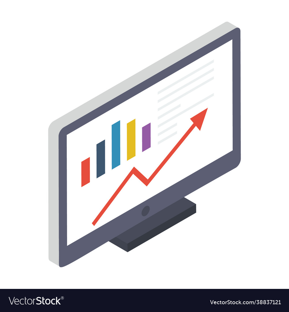 Online graph Royalty Free Vector Image - VectorStock