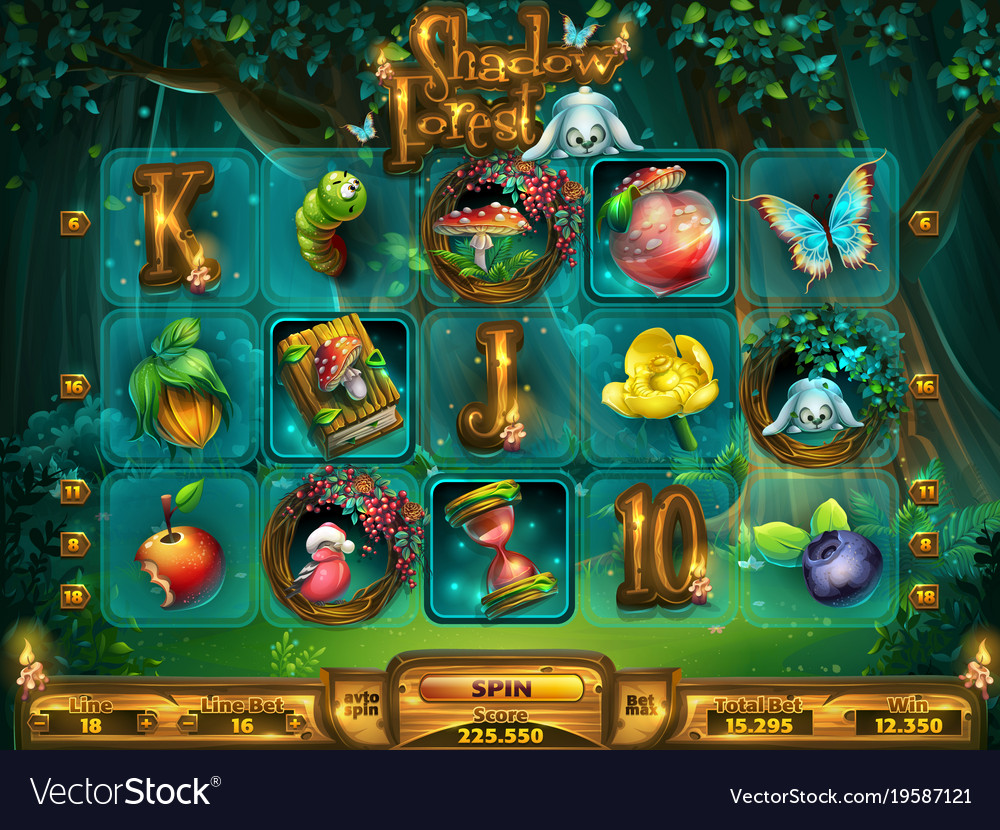 Playing field slots game for user interface Vector Image