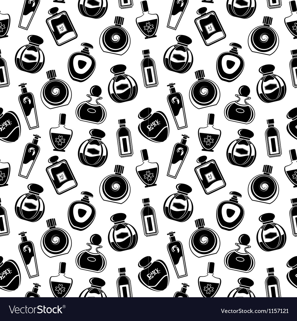 Seamless perfumes pattern Royalty Free Vector Image