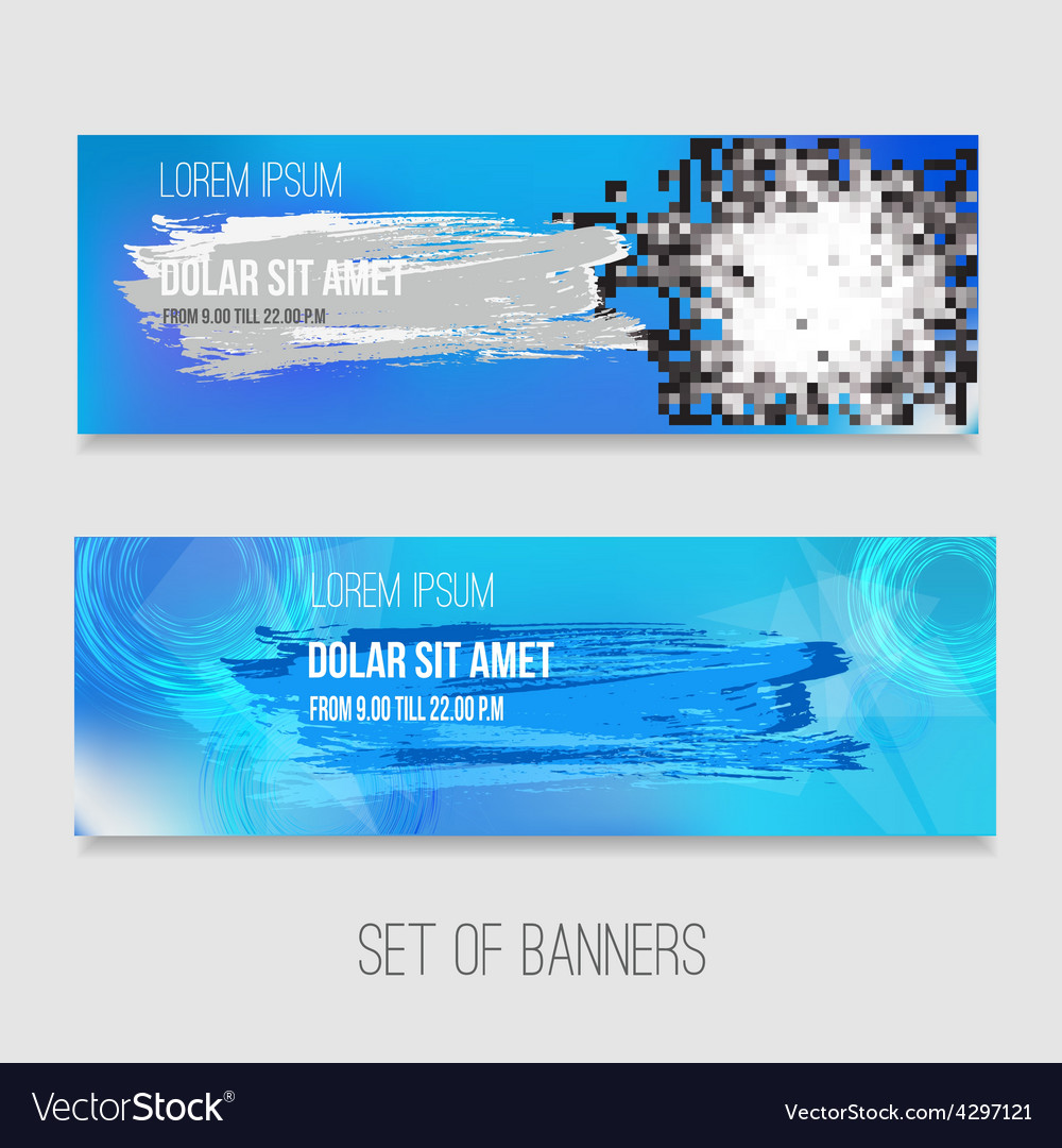 Set abstract technology banners Royalty Free Vector Image