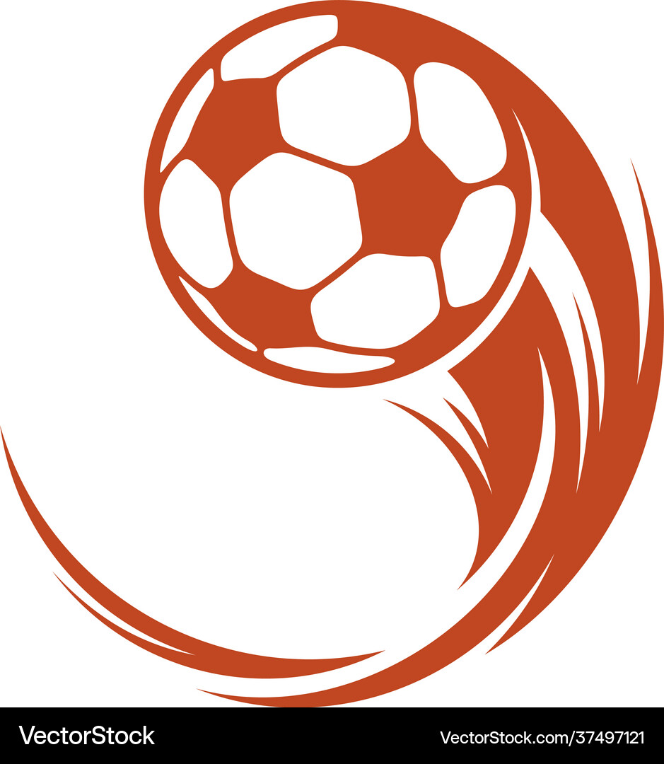 Soccer logo design creative football logo design Vector Image