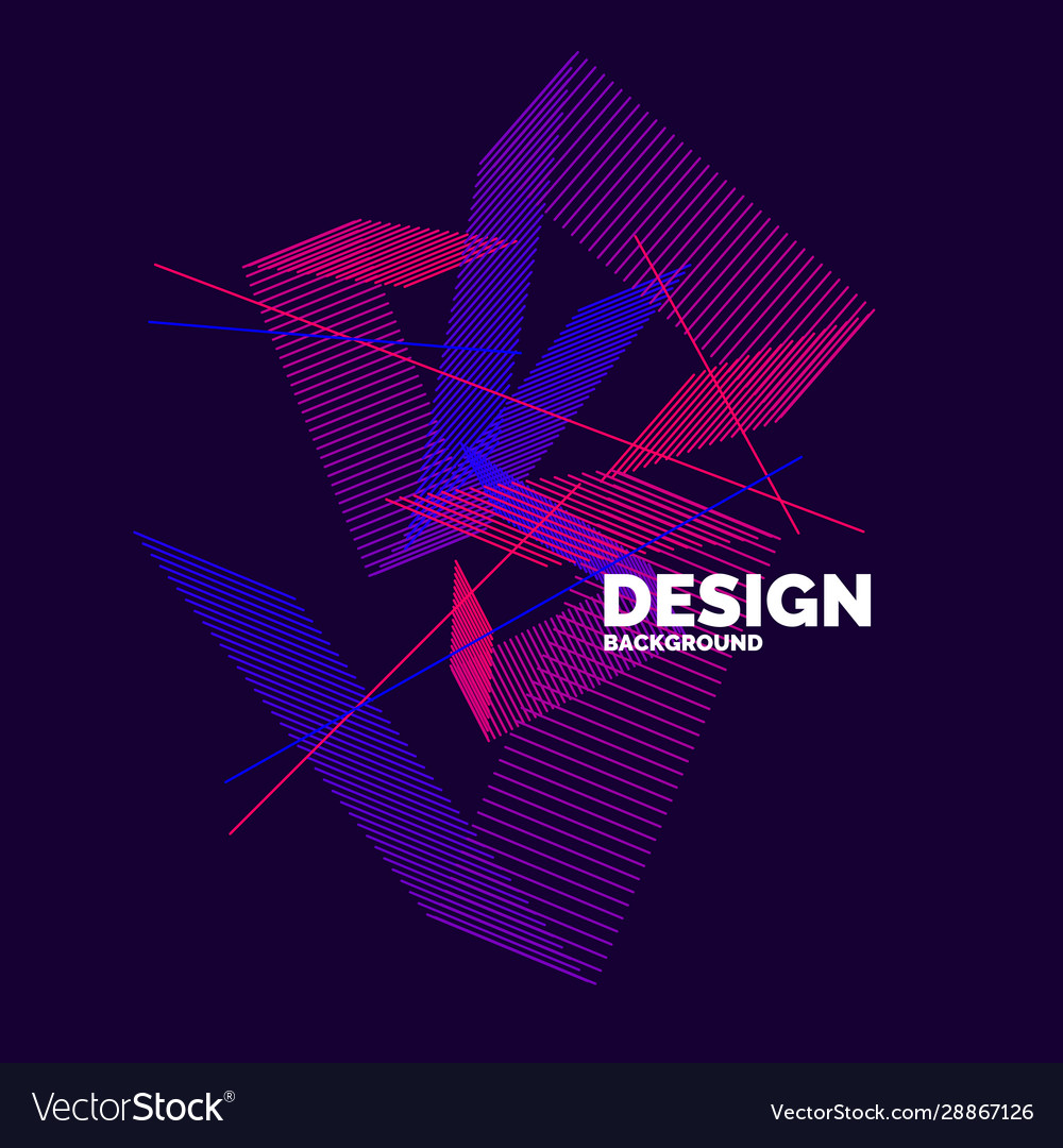 Abstract elements with dynamic lines modern Vector Image