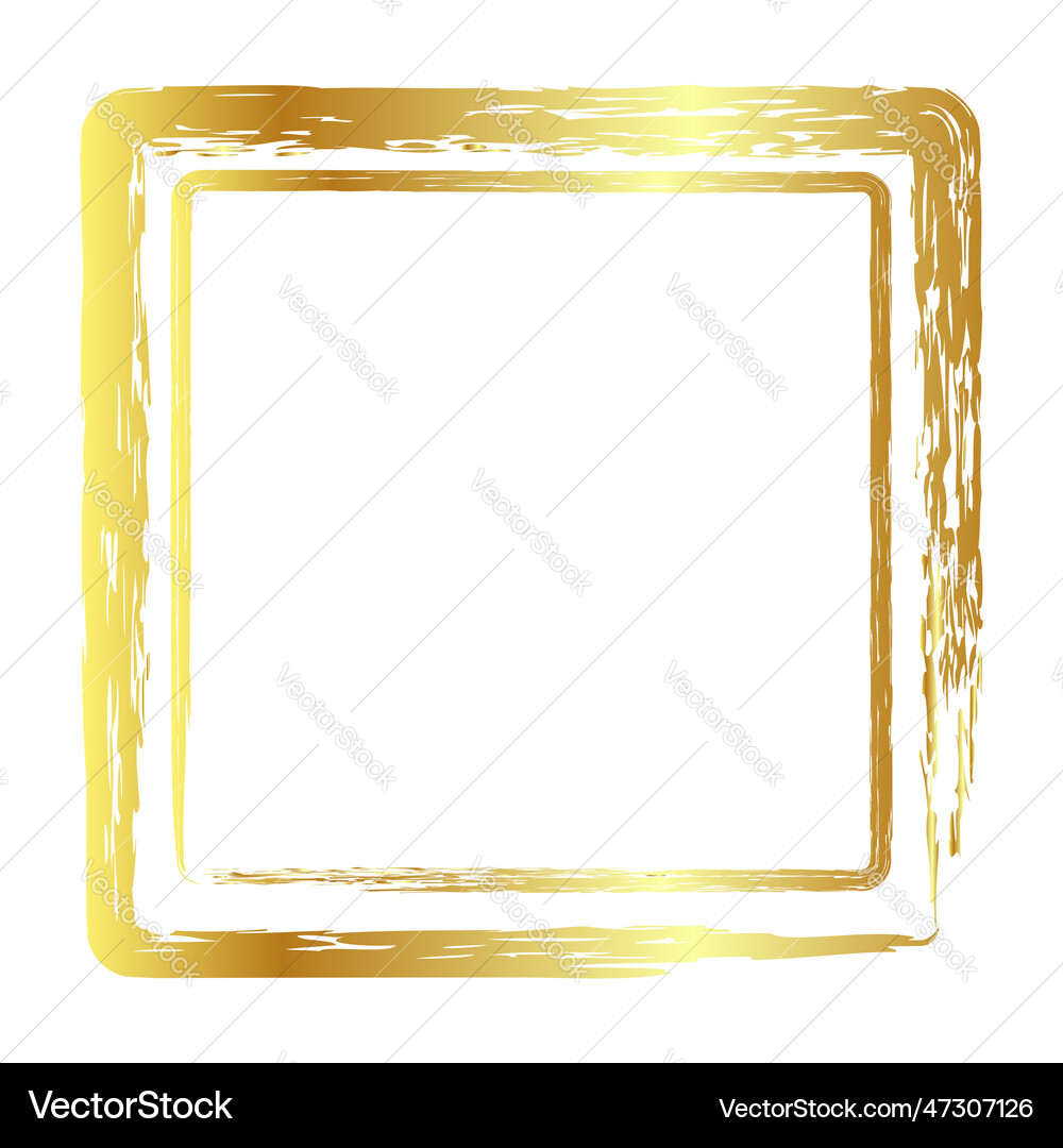 Gold golden simple double line oval frame from Vector Image