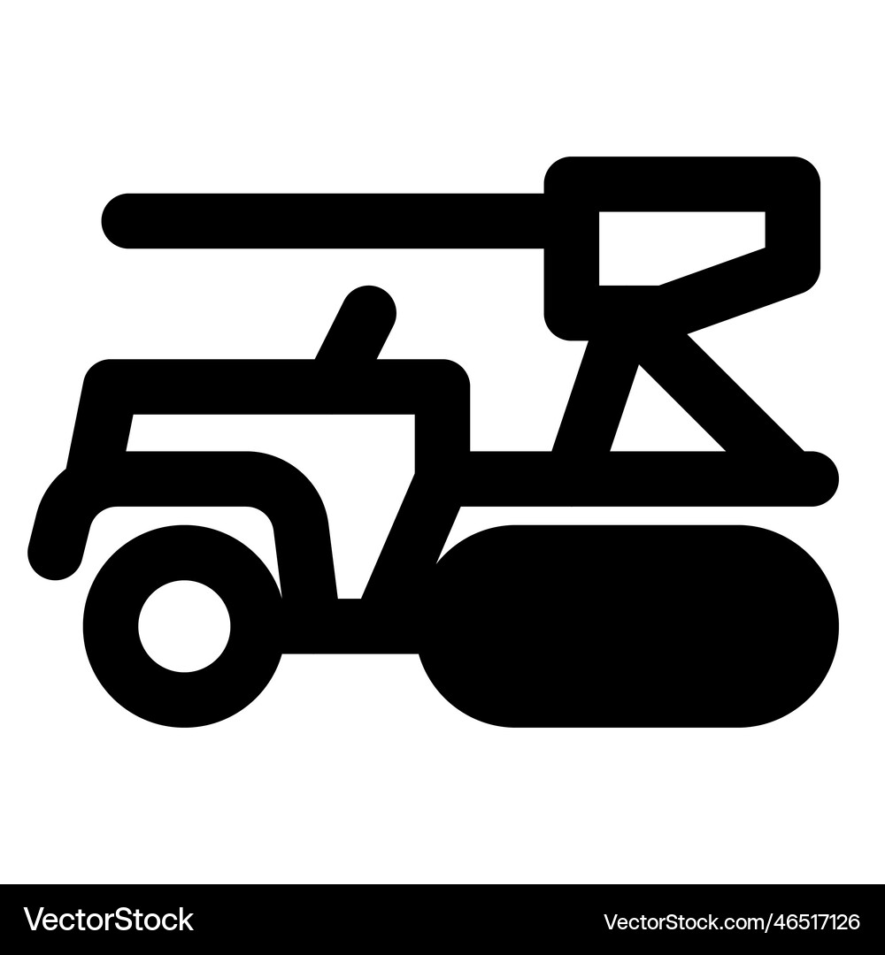 Heavy weapon equipped war car with turret Vector Image
