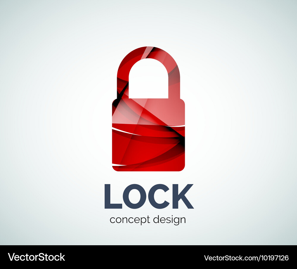 Lock logo business branding icon created Vector Image