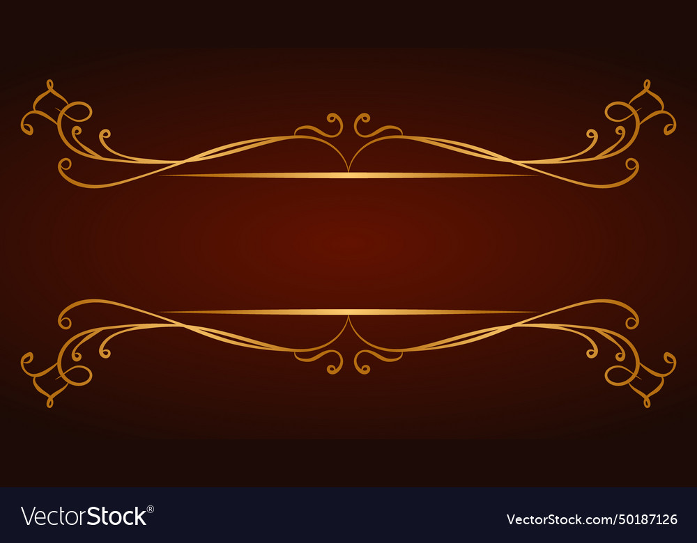 Luxury floral vintage title frame swirl wedding Vector Image Luxury floral vintage title frame swirl wedding Vector Image