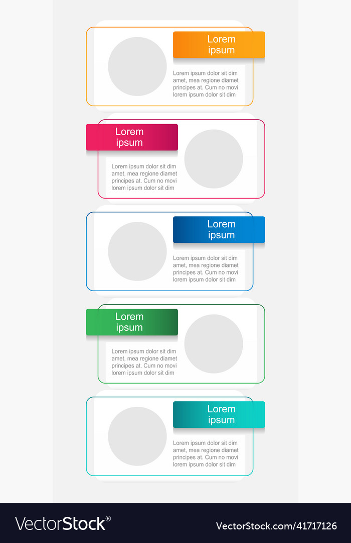 Multicolor rectangle infographic chart design Vector Image