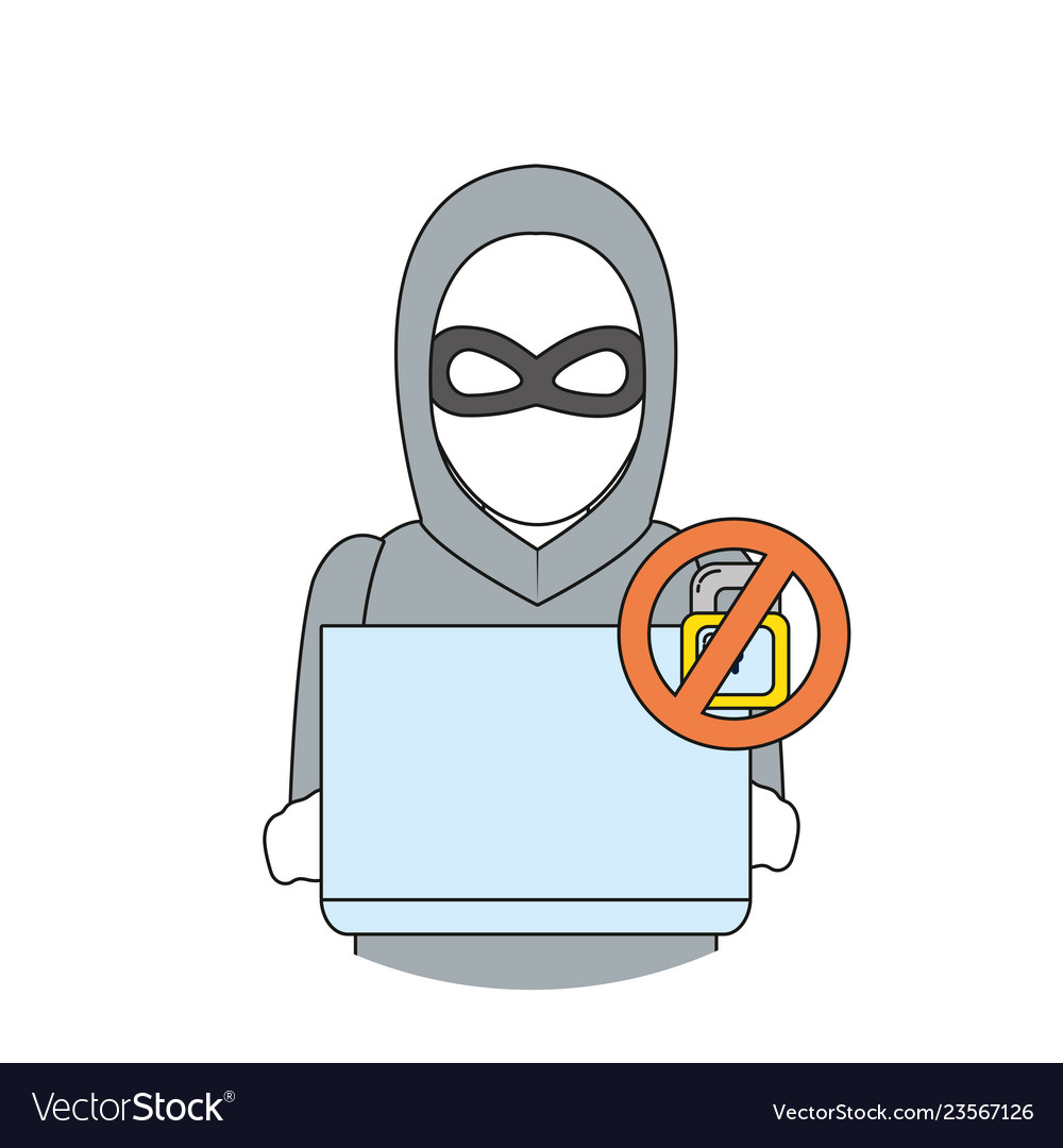 Security system cartoon Royalty Free Vector Image