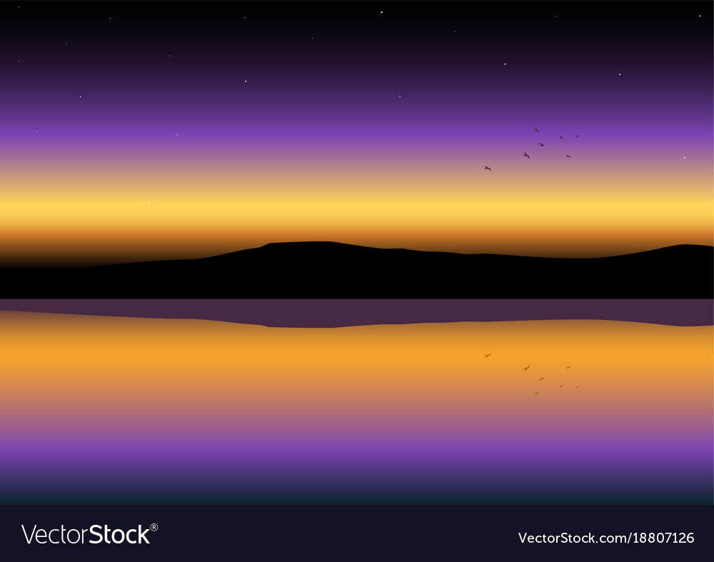 Sunset Royalty Free Vector Image - VectorStock