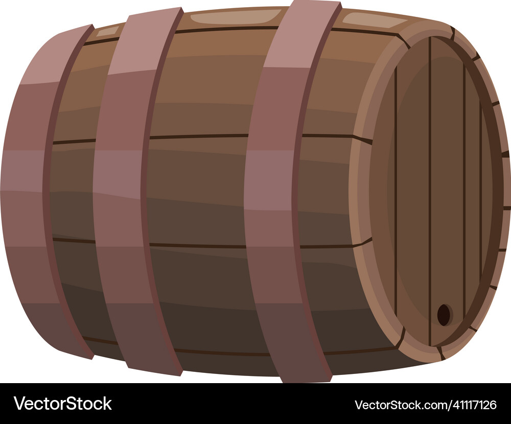 Wooden wine barrel Royalty Free Vector Image - VectorStock