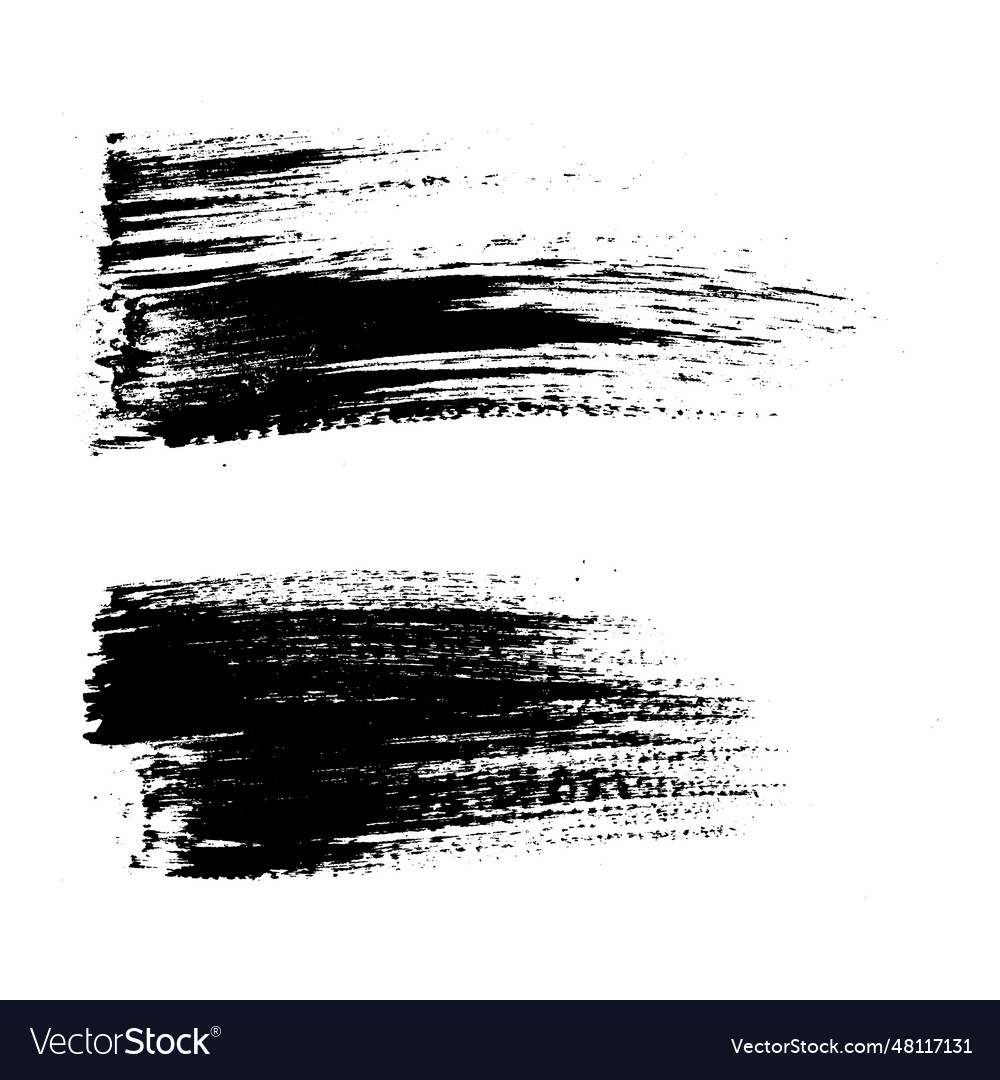 Black paint ink brush stroke brush line Royalty Free Vector