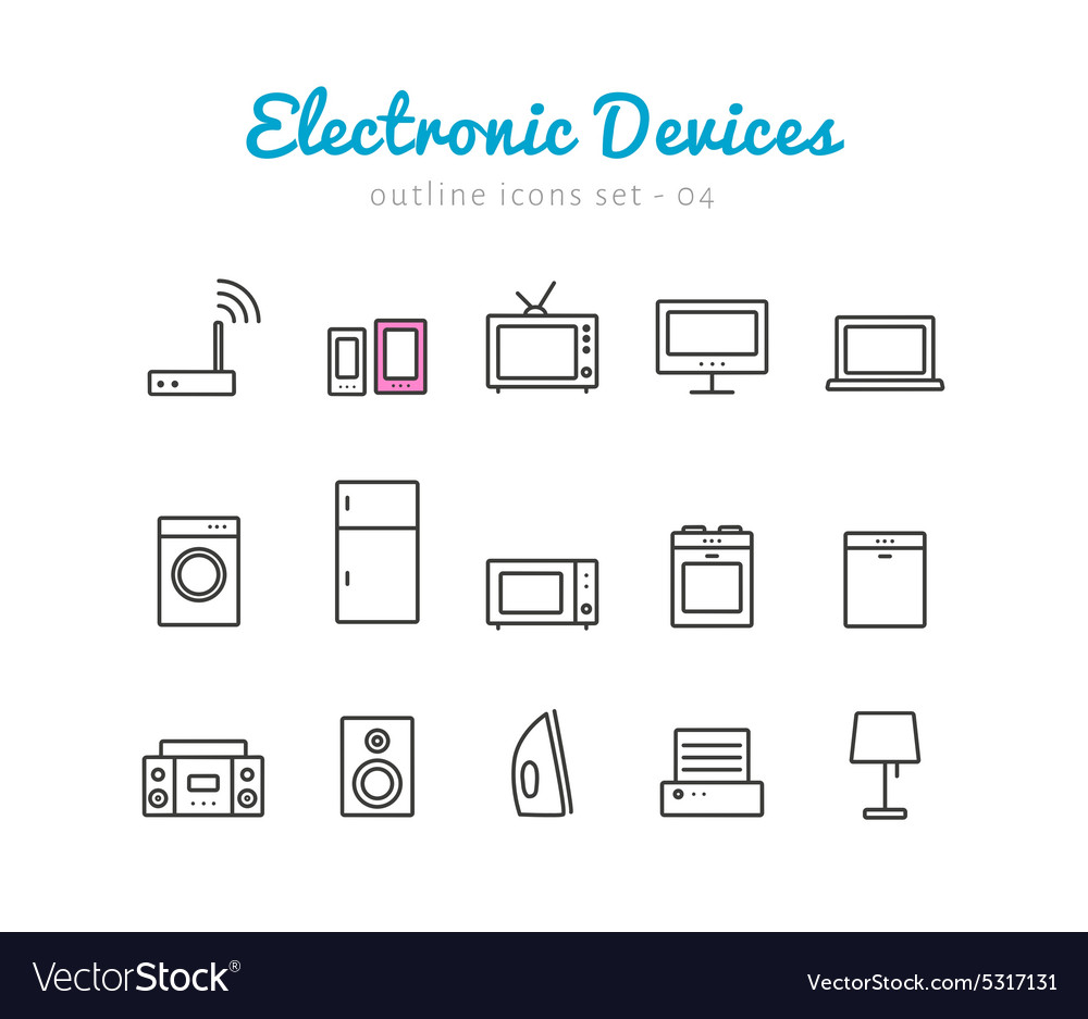 Electronic devices Royalty Free Vector Image - VectorStock