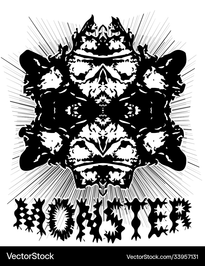 Face monsters t shirt graphic design Royalty Free Vector