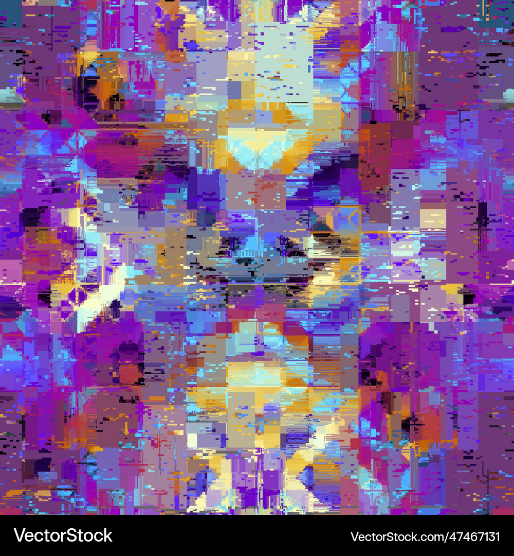 Image with imitation of grunge datamoshing Vector Image