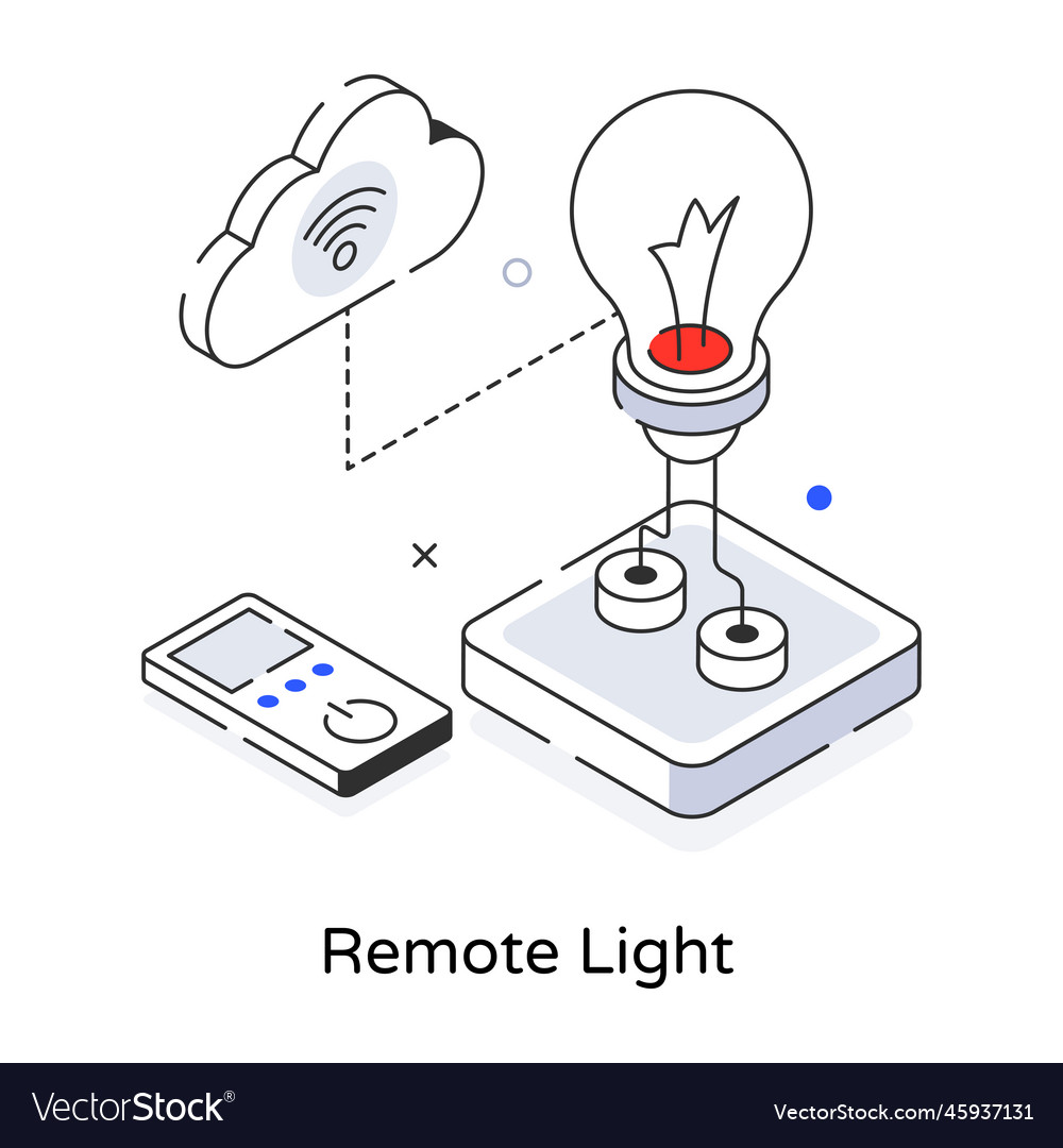 Remote light Royalty Free Vector Image - VectorStock