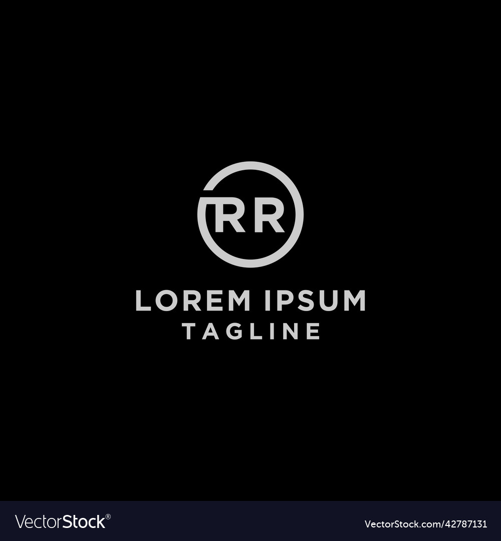 Rr circle logo Royalty Free Vector Image - VectorStock