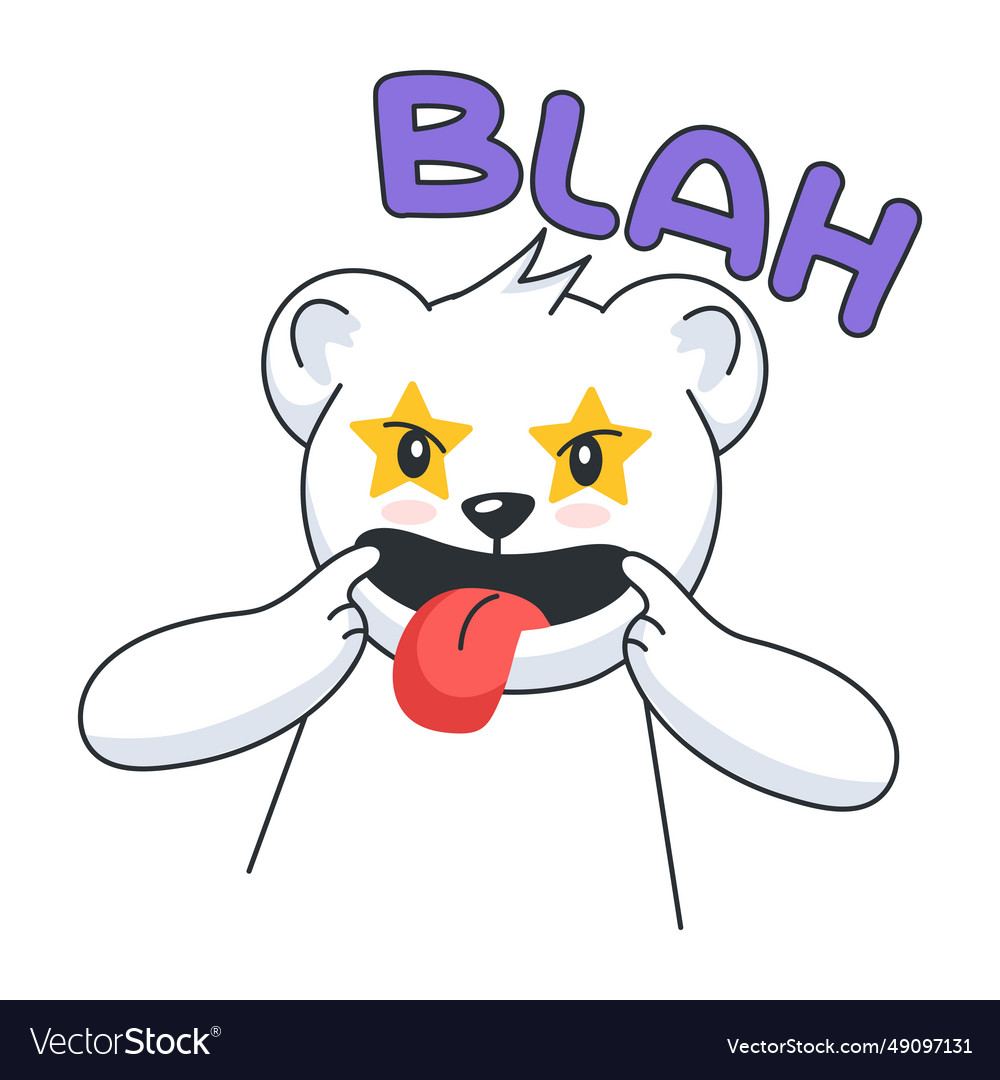 Silly bear Royalty Free Vector Image - VectorStock