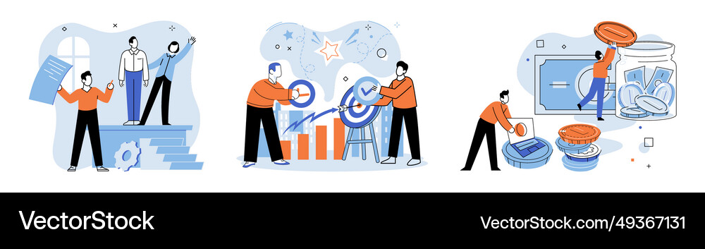 Successful business effective company management Vector Image