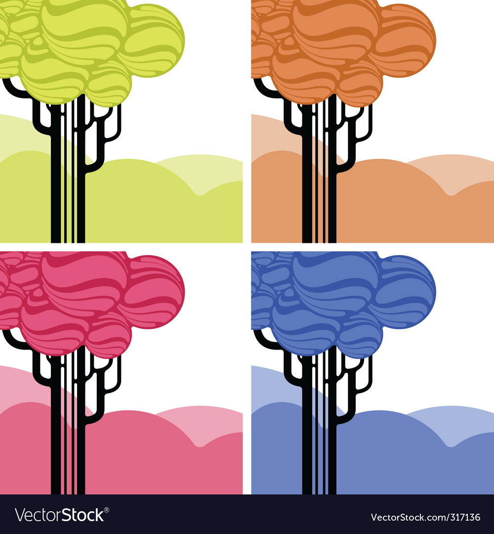 Abstract trees Royalty Free Vector Image - VectorStock