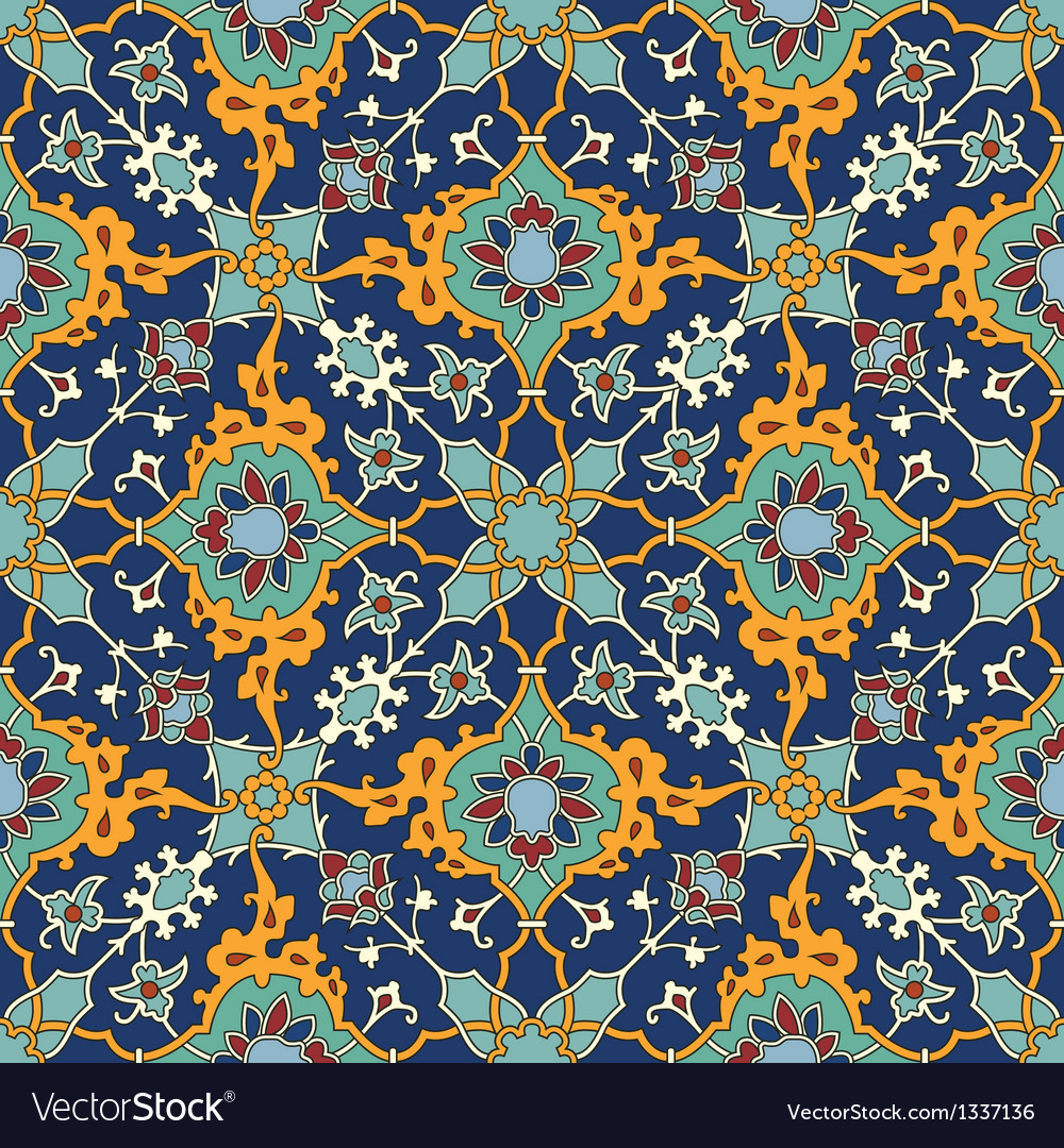 Arabesque seamless pattern Royalty Free Vector Image