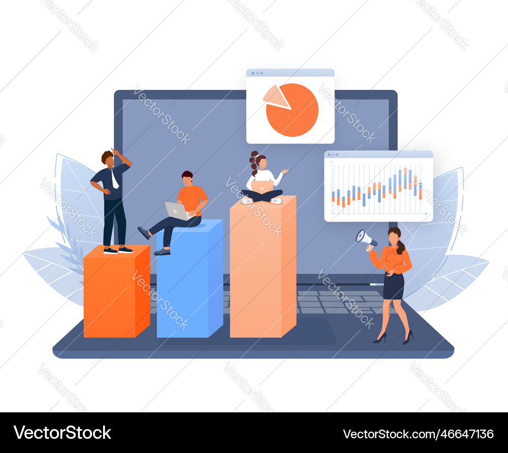 Business team walking success ladder or steps Vector Image