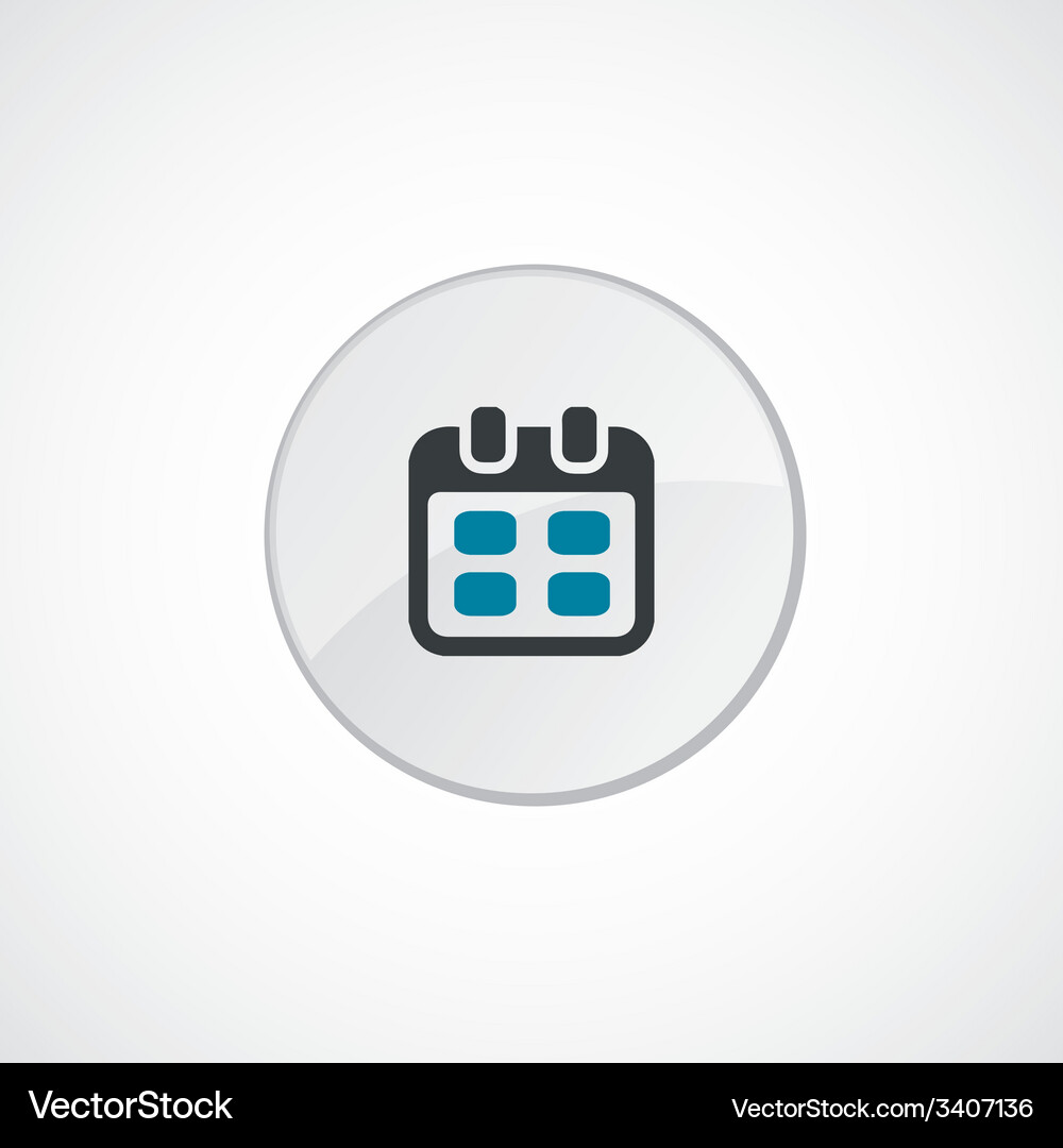 Calendar Icon - Blue & Gray Circle Royalty Free Vector