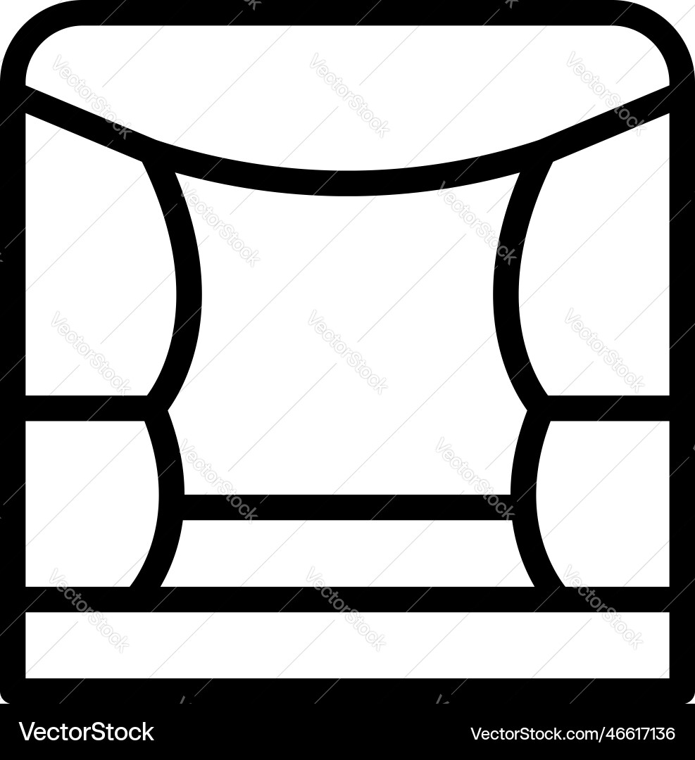 Child stage icon outline theater puppet Royalty Free Vector