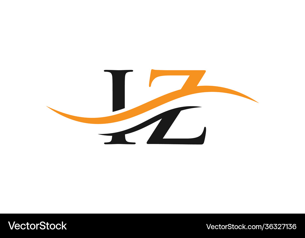 Creative iz letter with luxury concept modern iz Vector Image