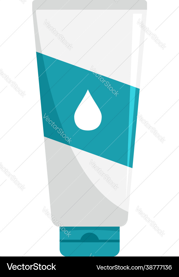 Hand cream tube icon flat isolated Royalty Free Vector Image