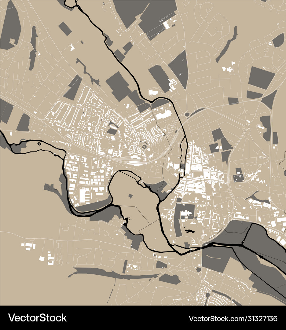 Map city salisbury england uk Royalty Free Vector Image