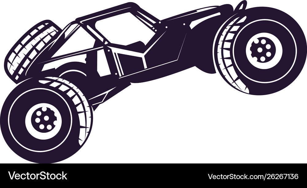 Off-road car logo design extreme car Royalty Free Vector