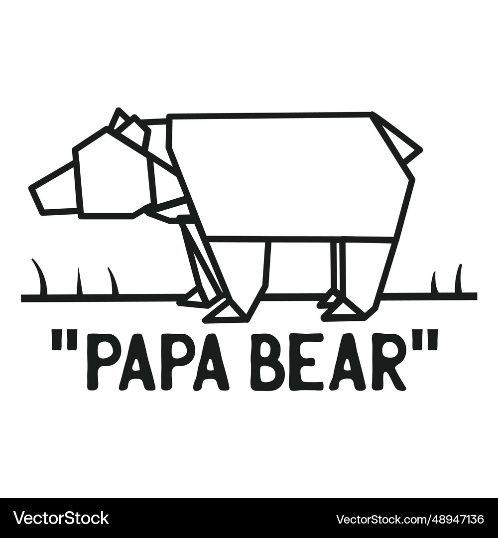 Papa bear t shirt graphic Royalty Free Vector Image