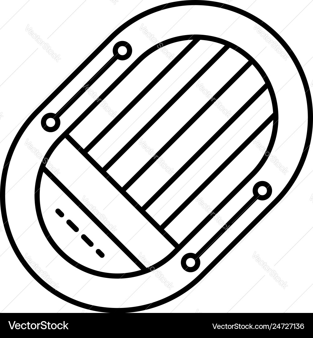 Rescue boat icon outline style Royalty Free Vector Image