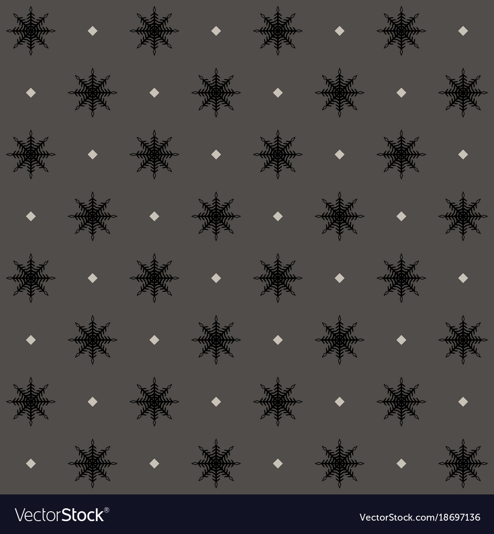 Snowflake pattern seamless winter background Vector Image