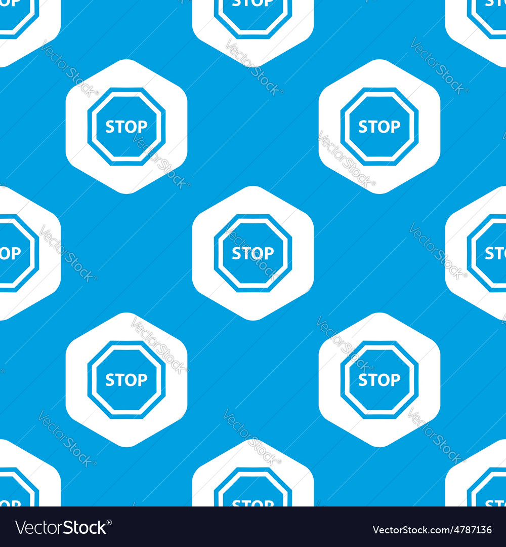 Stop hexagon pattern Royalty Free Vector Image