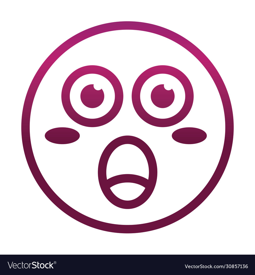 Surprised funny smiley emoticon face expression Vector Image