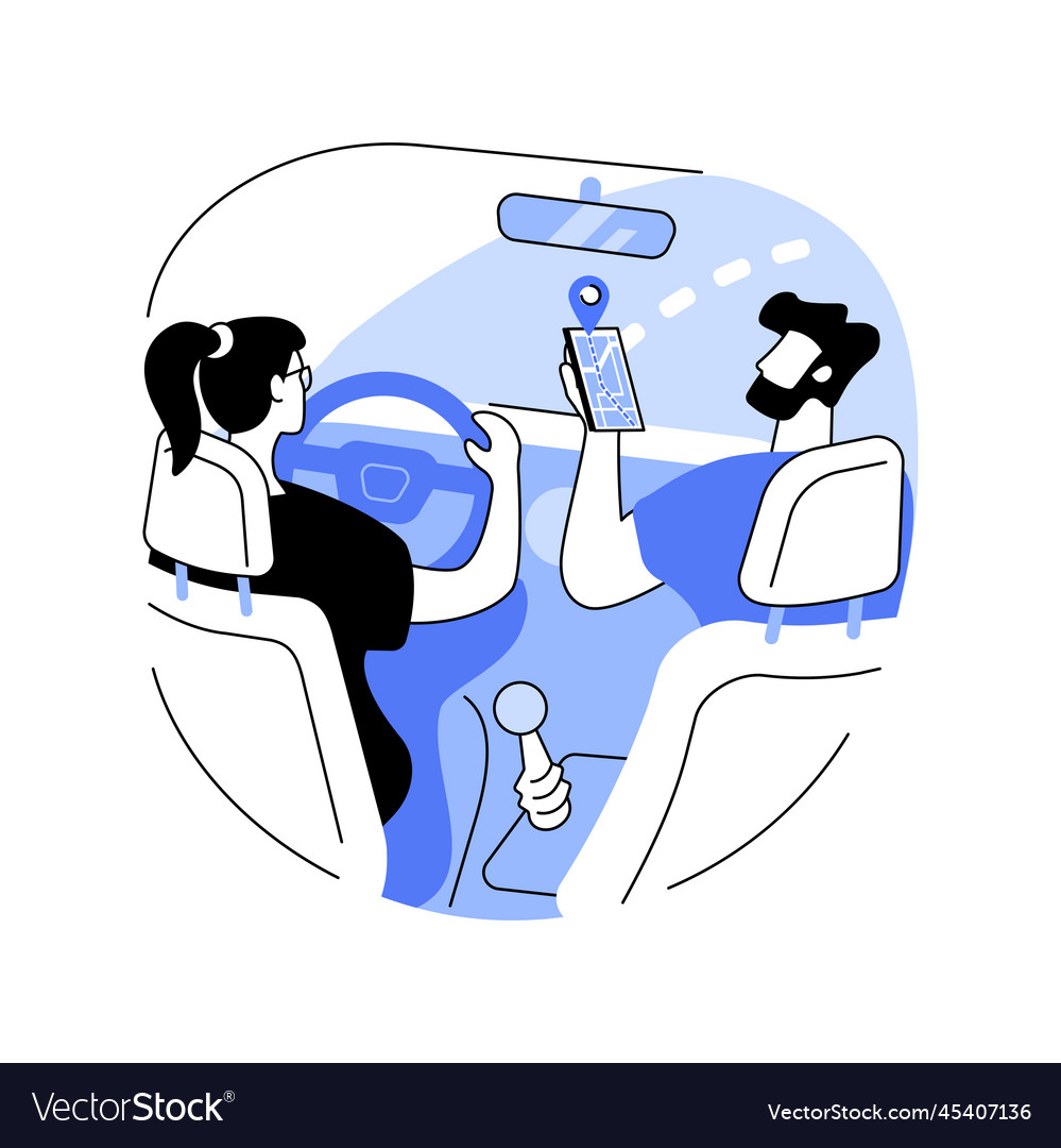 Using navigation isolated cartoon Royalty Free Vector Image