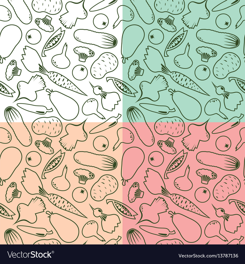 Vegetable pattern Royalty Free Vector Image - VectorStock