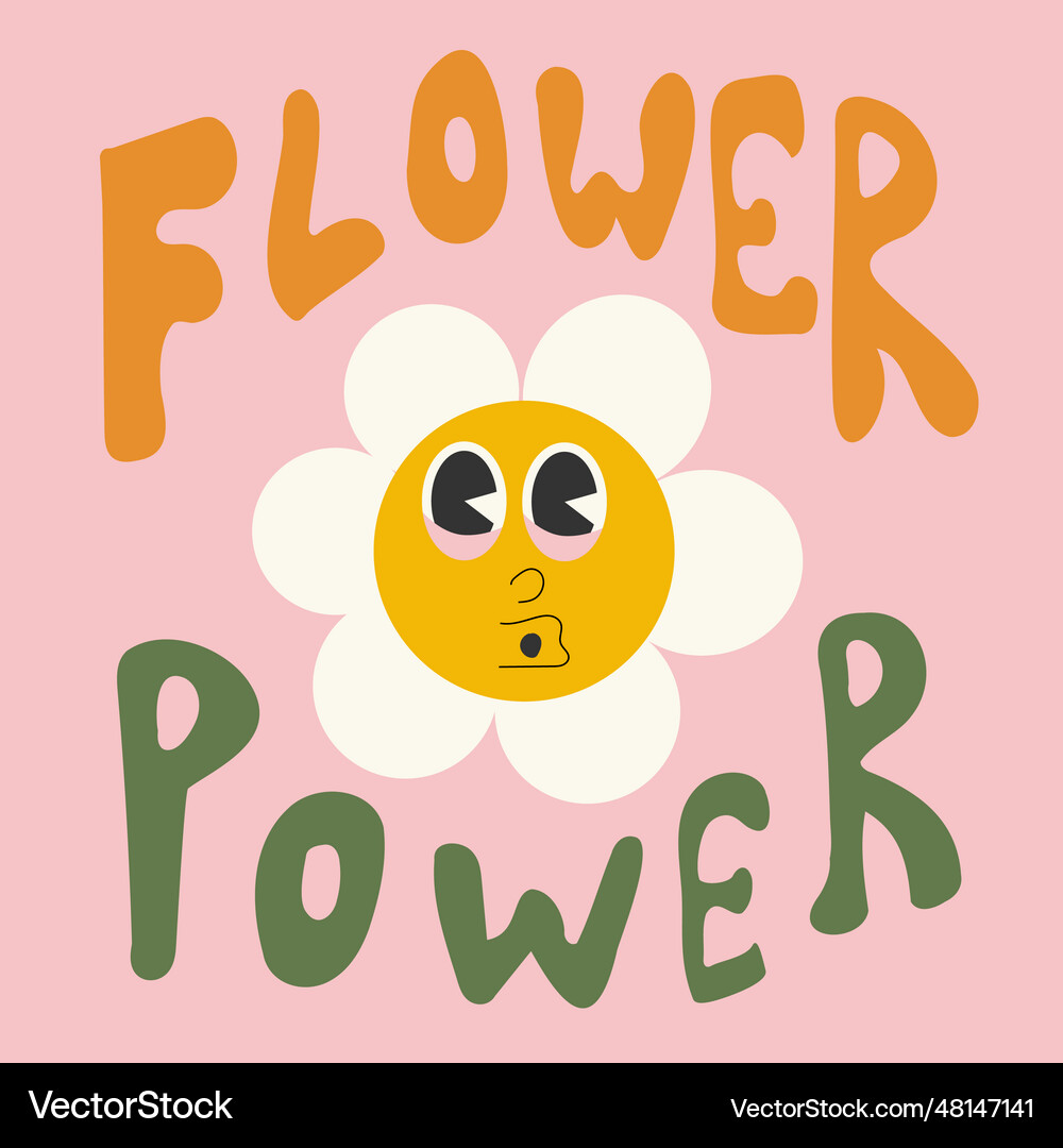 60s Flower Power Purple