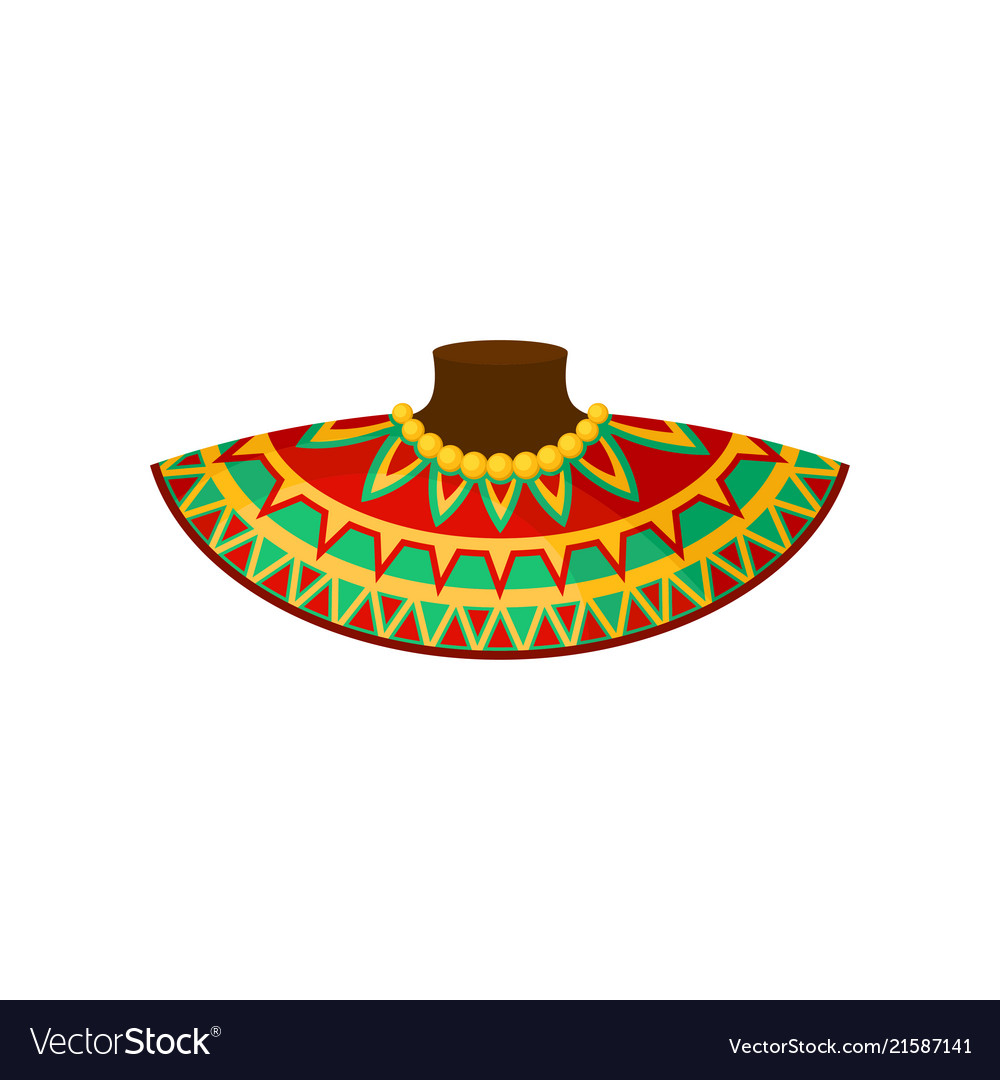 African Neck Decoration With Traditional Ornament Vector Image