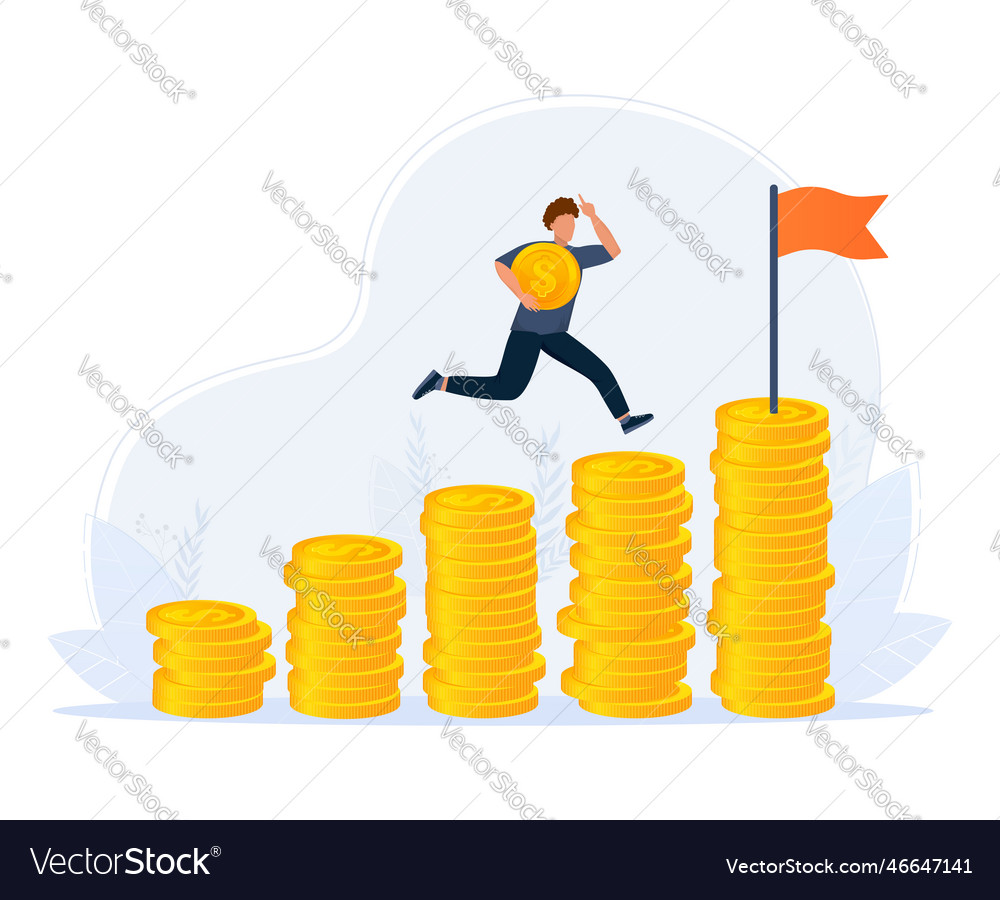 Compound interest money growth investment Vector Image