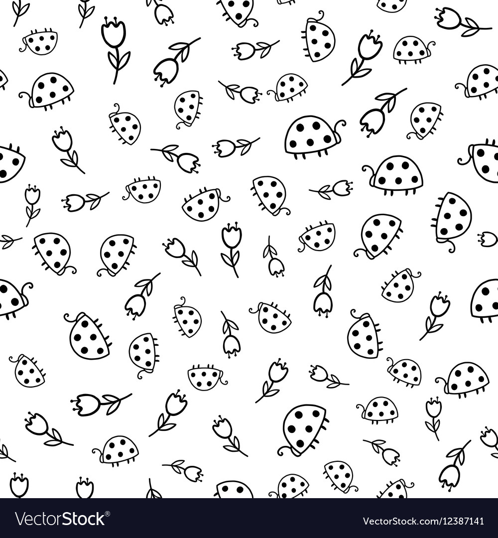 Doodles cute seamless pattern Royalty Free Vector Image