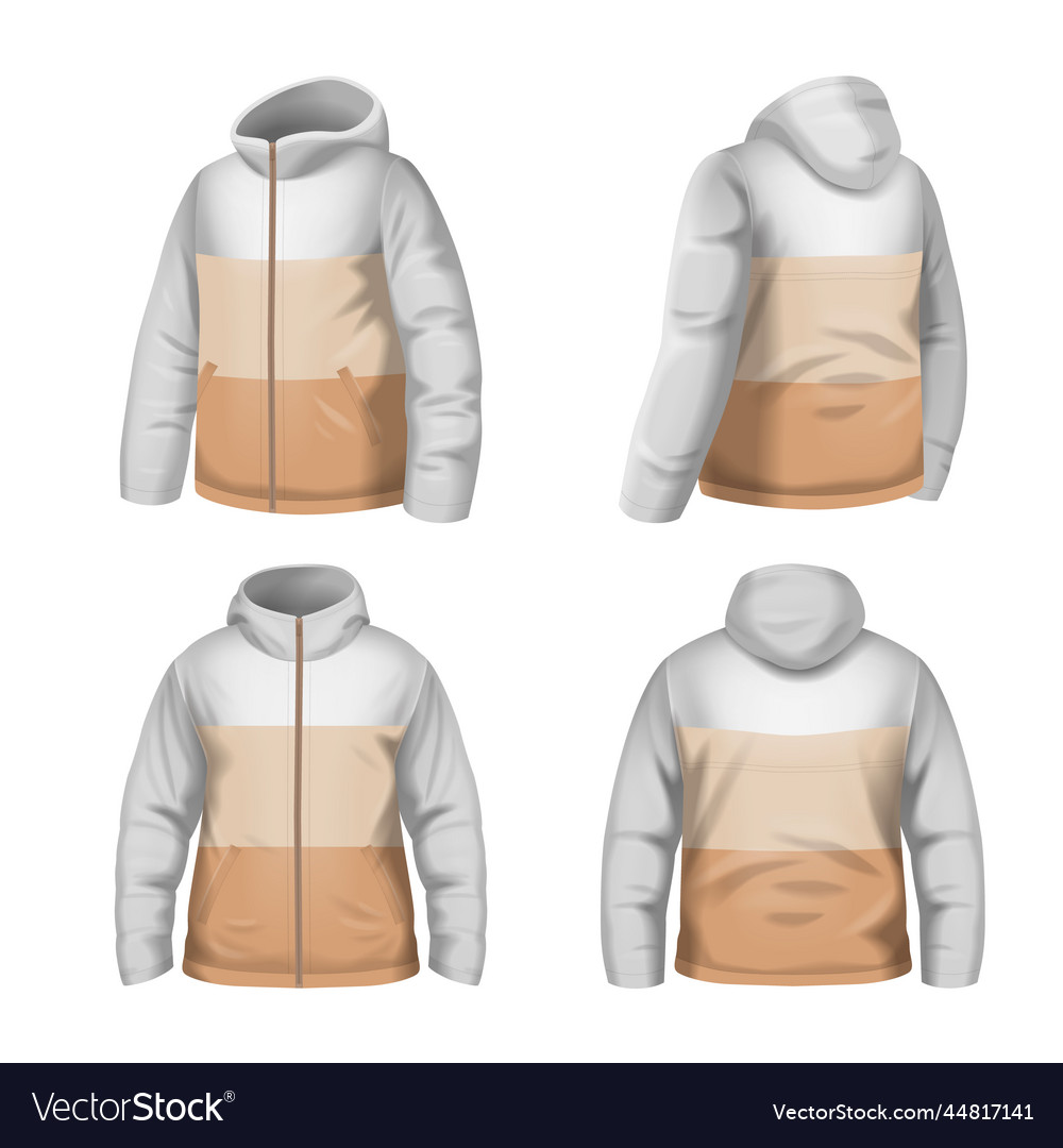 Jacket realistic set Royalty Free Vector Image