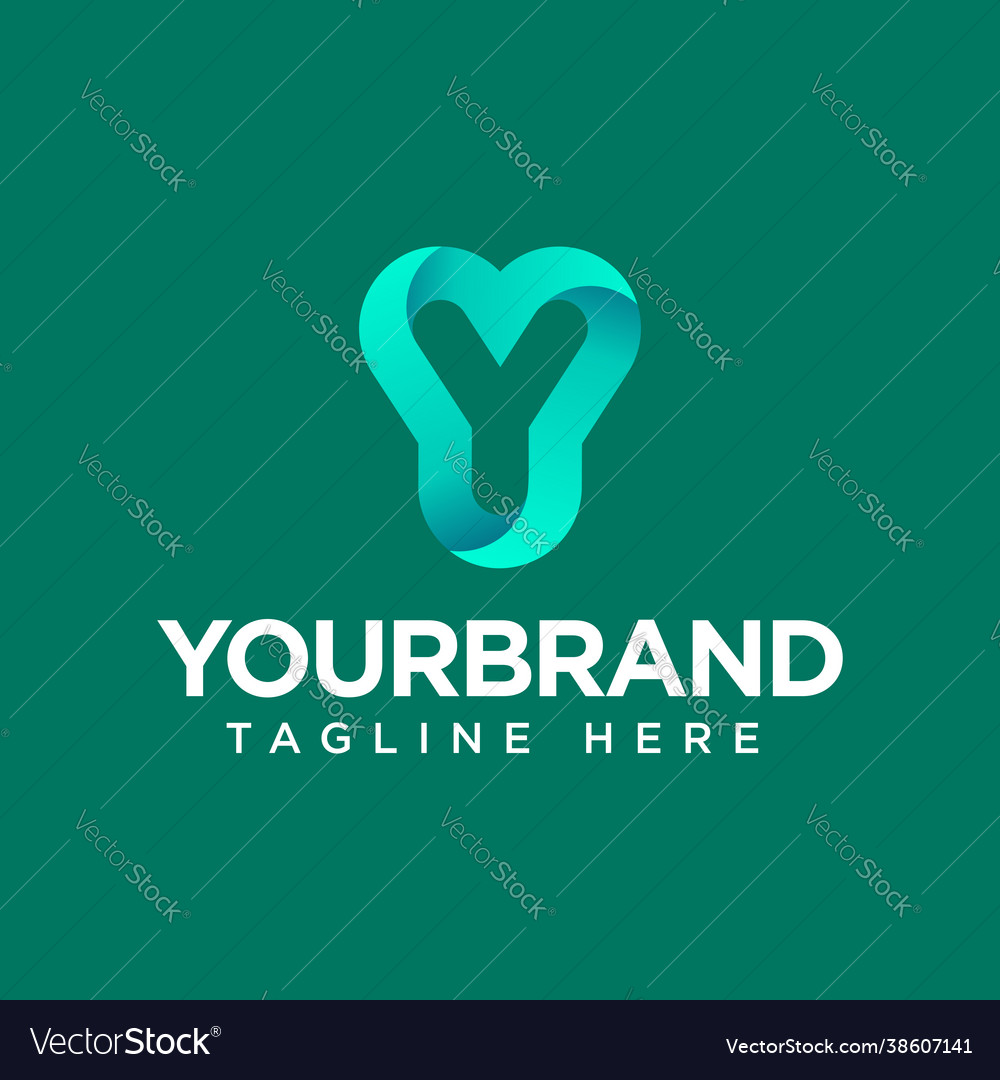 Letter y gradient logo design template elements Vector Image
