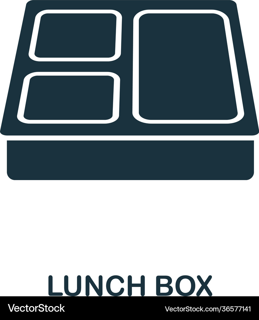 Lunch box icon monochrome style icon design from Vector Image