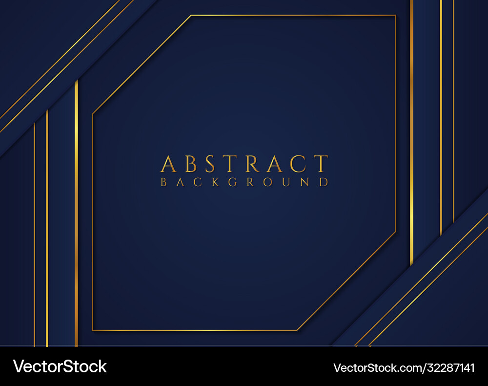 Luxury geometric frame shape design gold color Vector Image