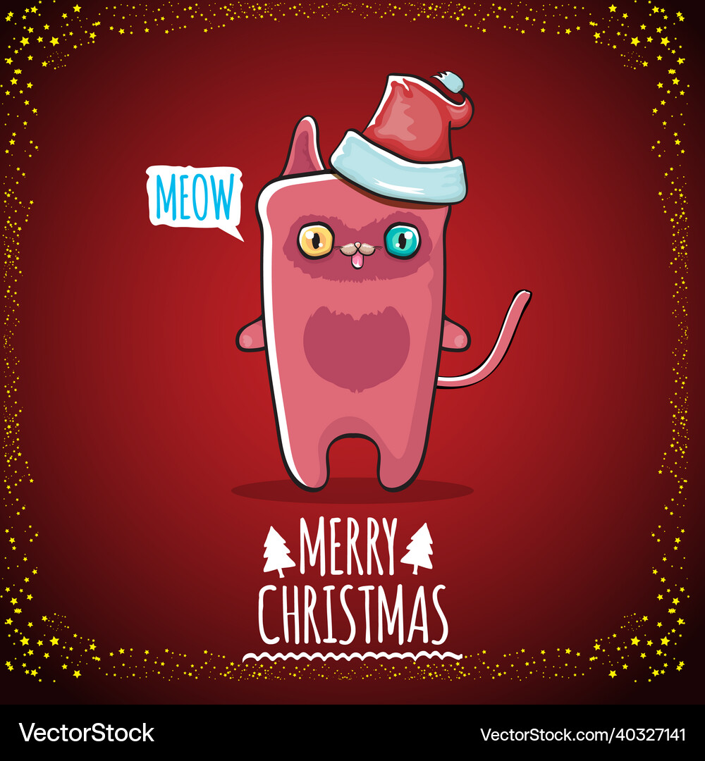 Merry christmas funky greeting card Royalty Free Vector