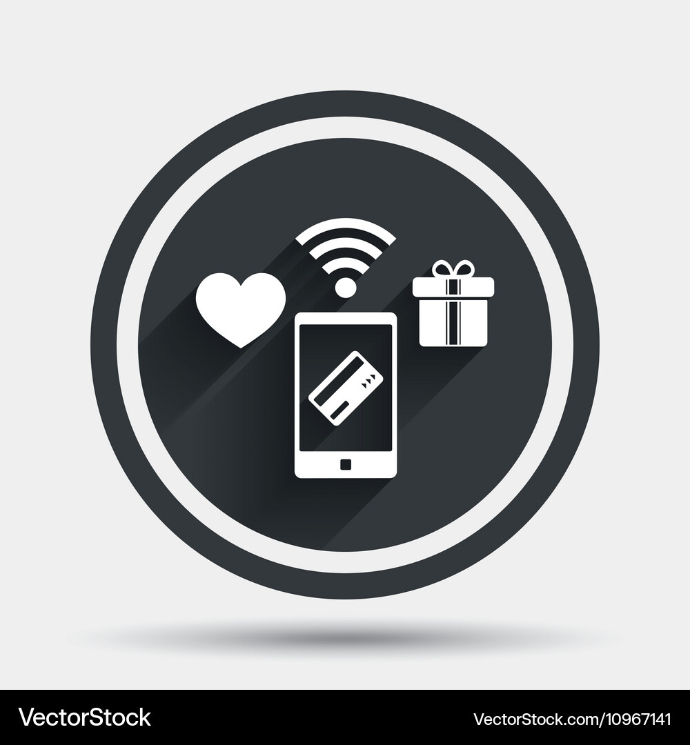 Mobile payments icon smartphone credit card Vector Image