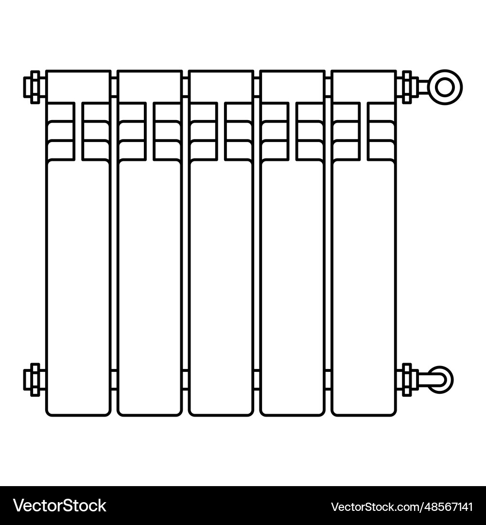 Of heating radiator industrial image Royalty Free Vector