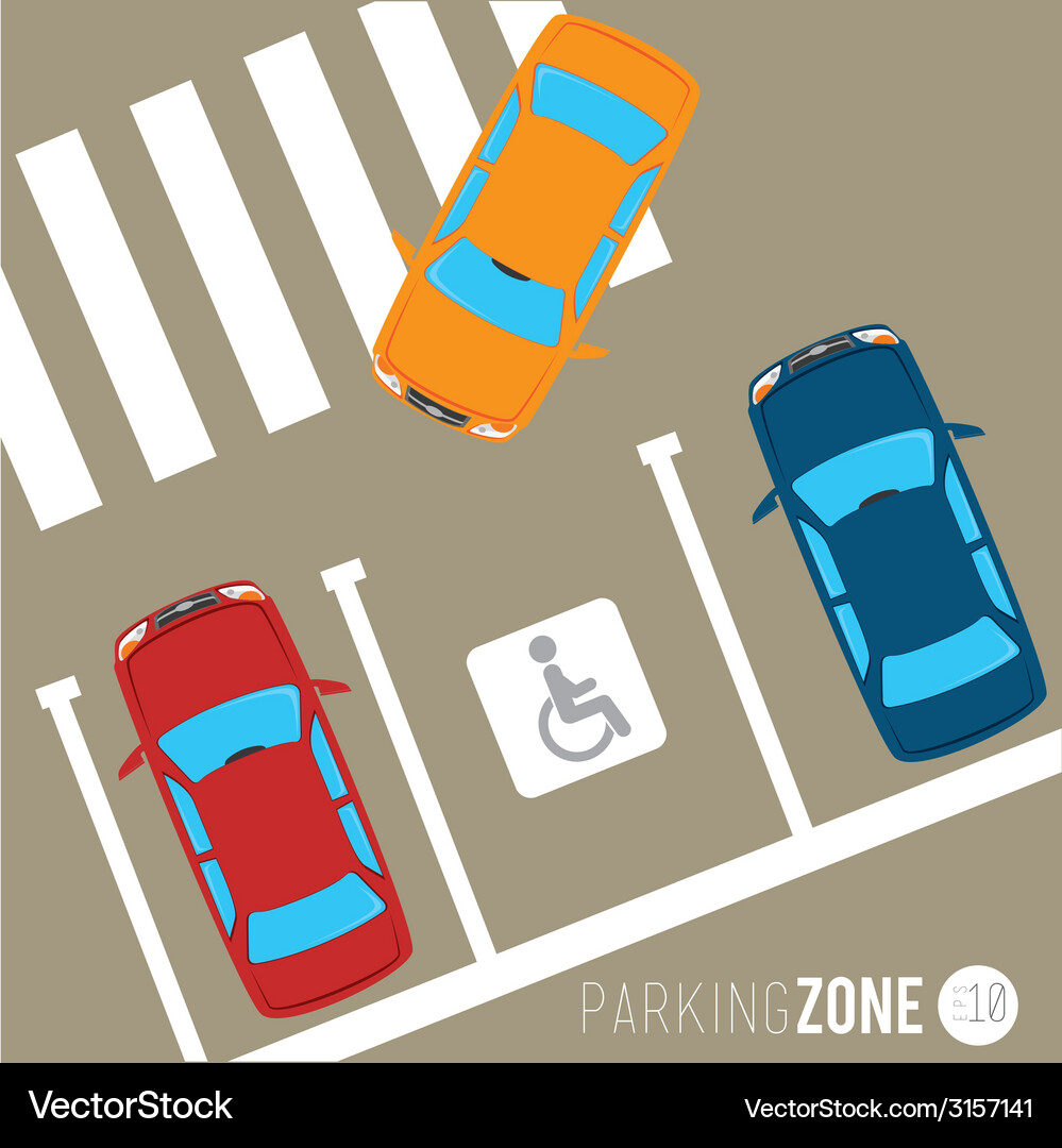 Parking design over gray background Royalty Free Vector